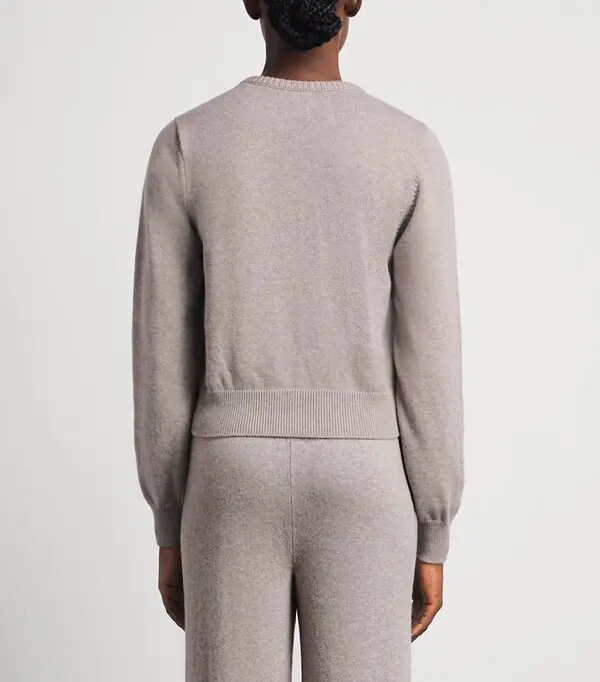 BARRIE Cashmere-cotton Jewel-button Cardigan