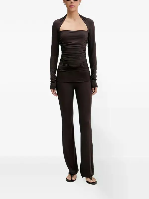 LA MANIA Sorrel Ruched Cut-out Top