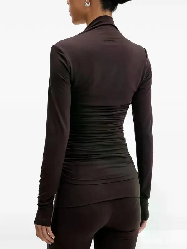 LA MANIA Sorrel Ruched Cut-out Top