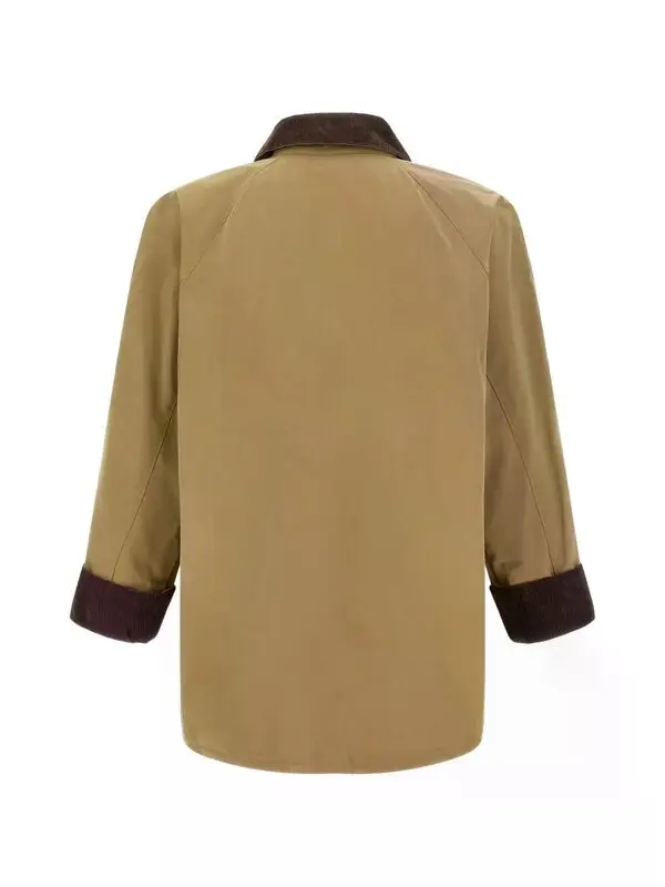 DUNST Waxed Corduroy-trim Jacket