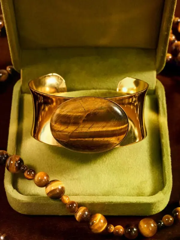 JENNIFER BEHR Johanna Tiger's Eye Cuff Bracelet