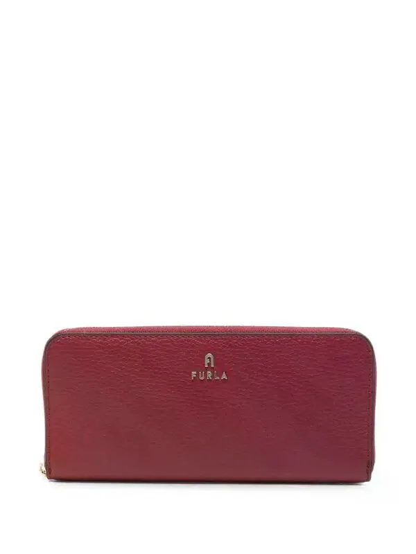 Furla Logo-plaque Pebbled-leather Wallet