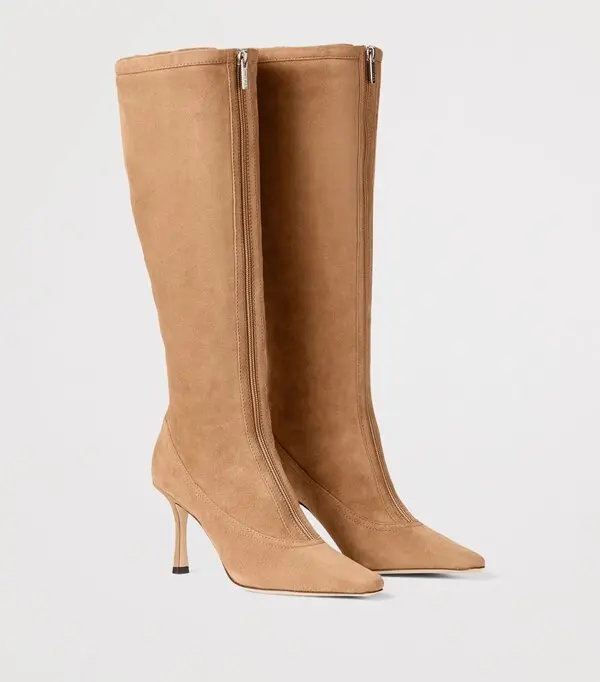 JIMMY CHOO Jozi 85 Suede Knee-high Boots - Brown