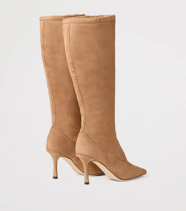 JIMMY CHOO Jozi 85 Suede Knee-high Boots - Brown