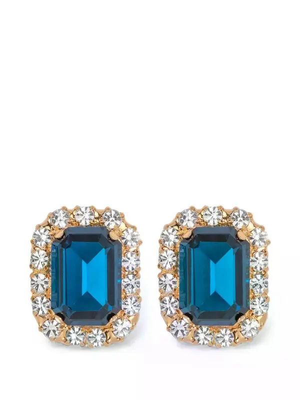 JENNIFER BEHR Diana Crystal-embellished Earrings - Blue