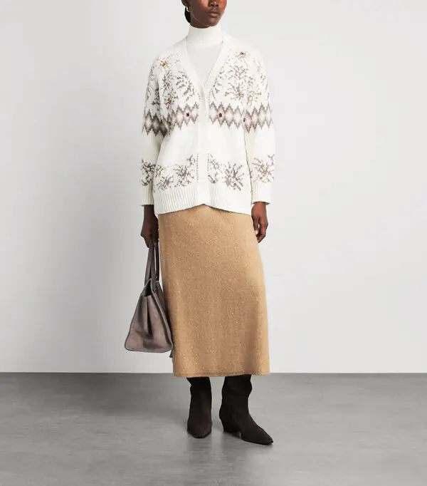 Fabiana Filippi Knitted Sequin Midi Skirt