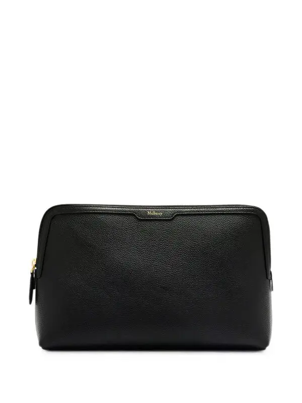 Mulberry Grained Leather Wash Bag