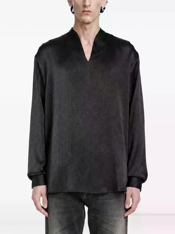 Giorgio Armani V-neck Textured-finish Shirt