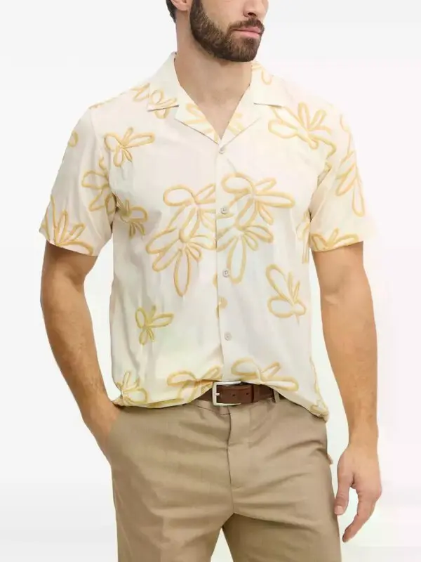 Lindbergh Embroidered Short-sleeve Shirt
