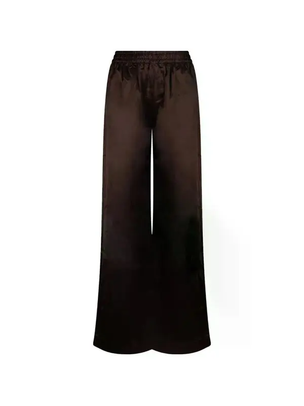 Derhy Capucine Satin-finish Wide-leg Trousers