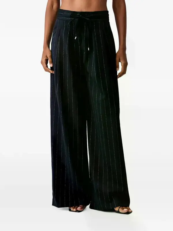 ERMANNO FIRENZE Pinstripe-pattern Palazzo Pants