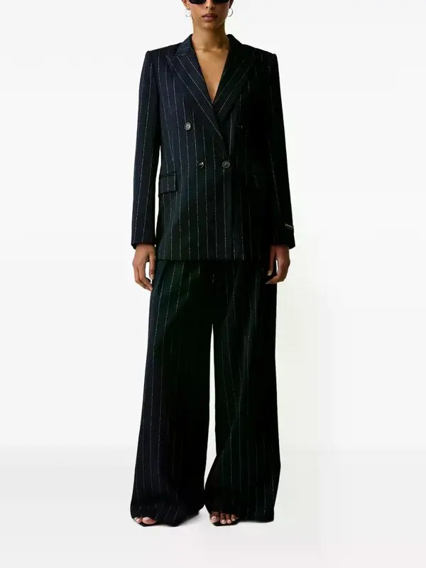 ERMANNO FIRENZE Pinstripe-pattern Palazzo Pants