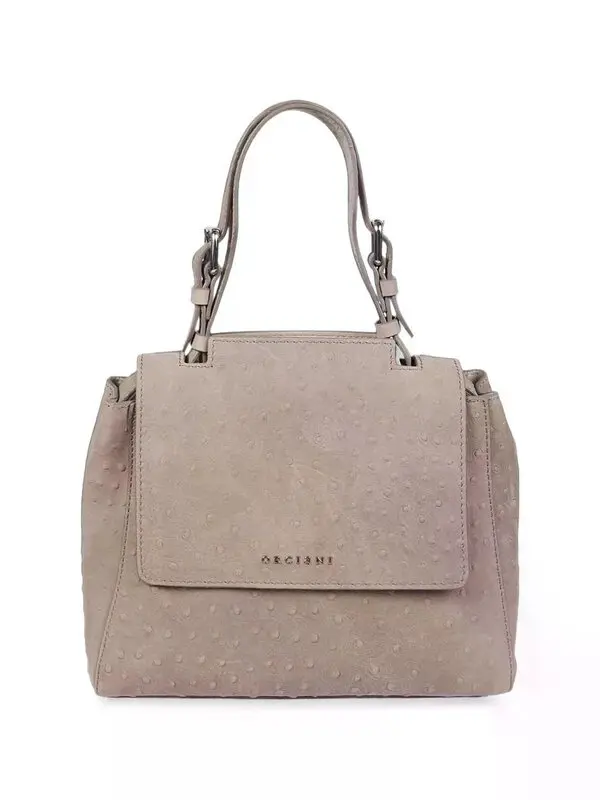 Orciani Ostrich-effect Tote Bag
