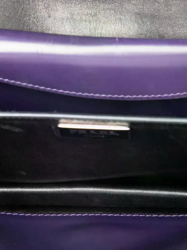 Prada 2000-2013 Bicolor Box Calf Turnlock Satchel