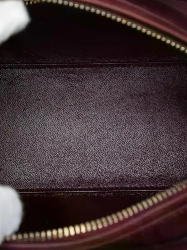 Dior 2015 Medium Tricolor Lambskin Cannage Lady Satchel - Purple