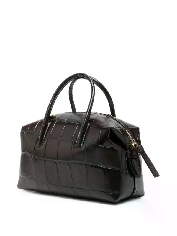 DEMELLIER Stockholm Croc-effect Tote Bag - Brown