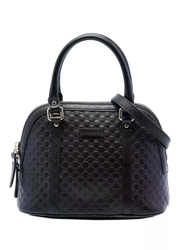 Gucci 2016-2026 Mini Microguccissima Dome Satchel - Black