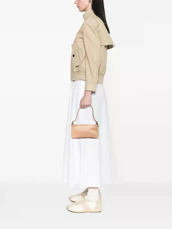 Fendi 2000-2010 Zucchino Canvas Pochette Shoulder Bag