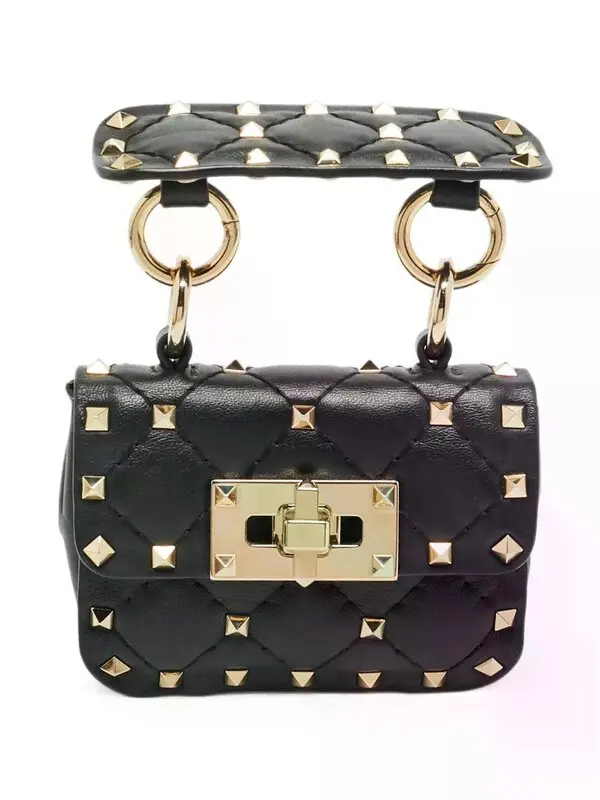 Valentino Garavani Rockstud Spike Quilted Clutch Bag - Black