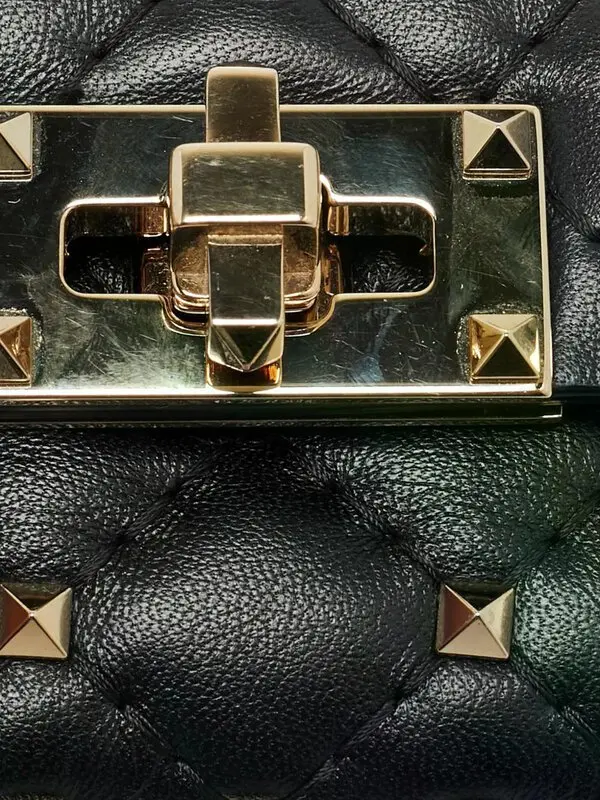 Valentino Garavani Rockstud Spike Quilted Clutch Bag