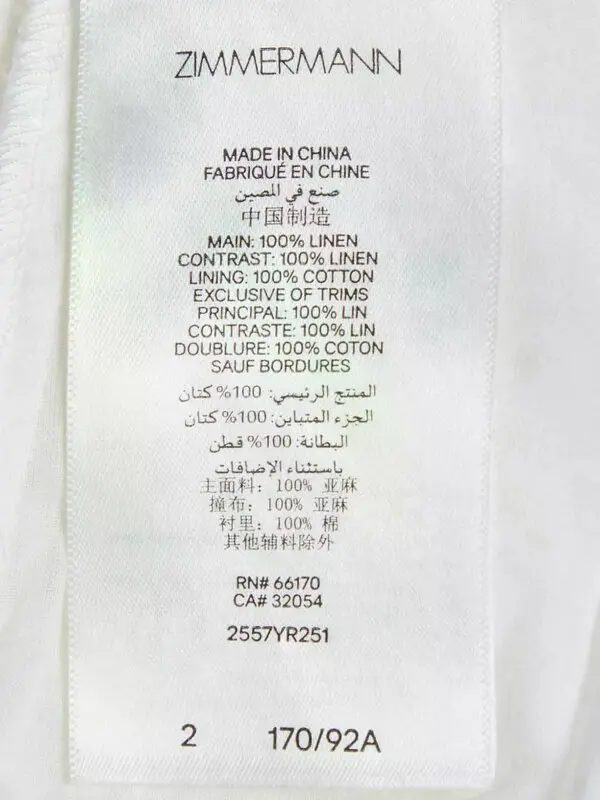 Zimmermann Crush Logo-embroidered Playsuit
