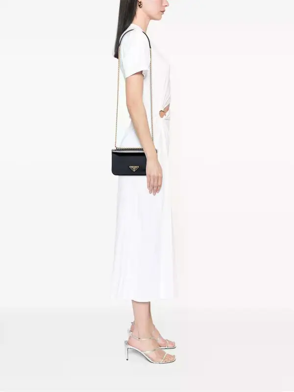 Prada 2013-2026 Soft Calf Chain Crossbody Bag