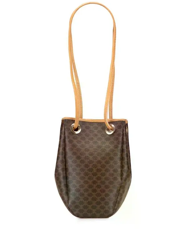Celine 1990-2010 Macadam Coated Canvas Bucket Bag