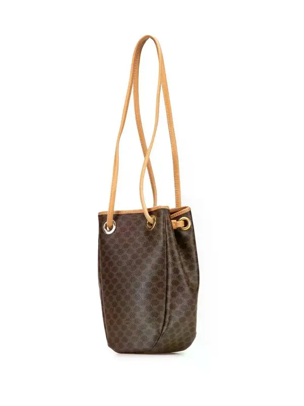 Celine 1990-2010 Macadam Coated Canvas Bucket Bag