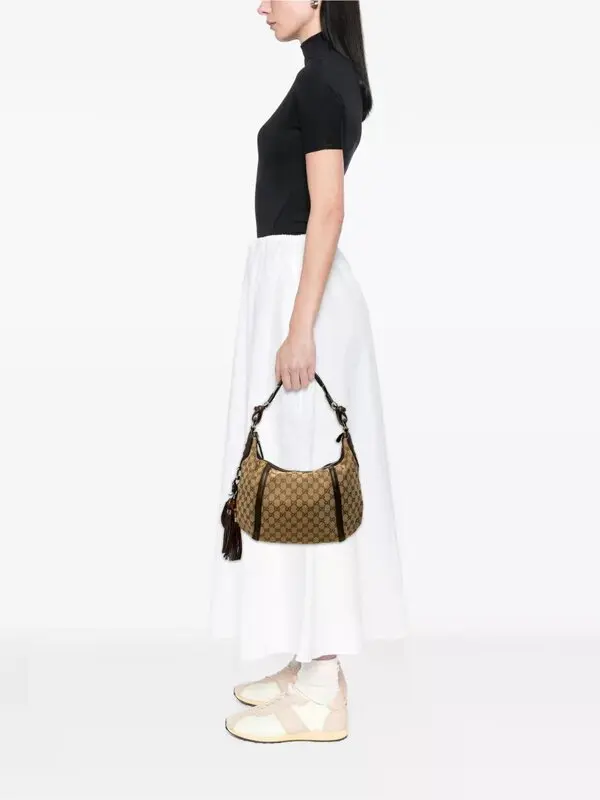 Gucci 2000-2015 Gg Canvas Techno Horsebit Hobo Bag