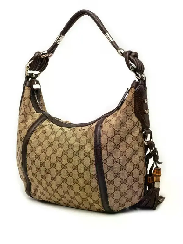 Gucci 2000-2015 Gg Canvas Techno Horsebit Hobo Bag