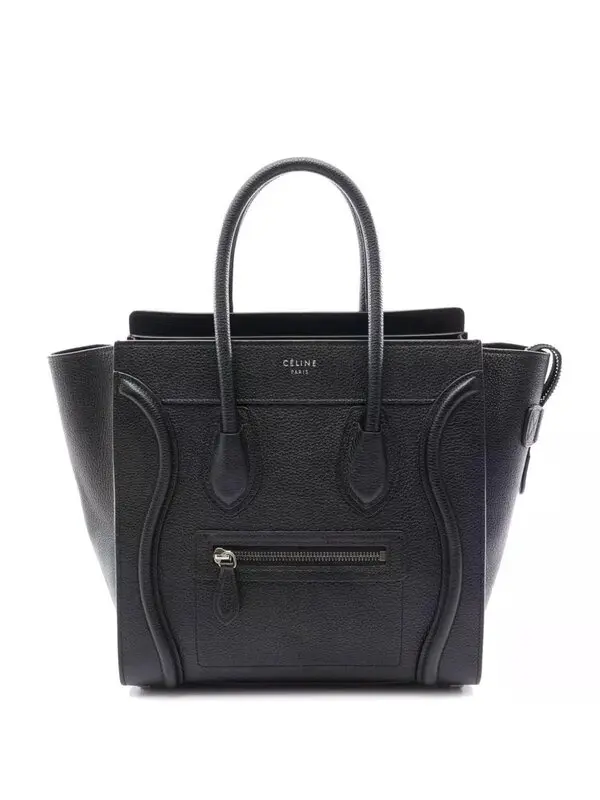 Celine 2000-2026 Micro Drummed Calfskin Luggage Tote Bag