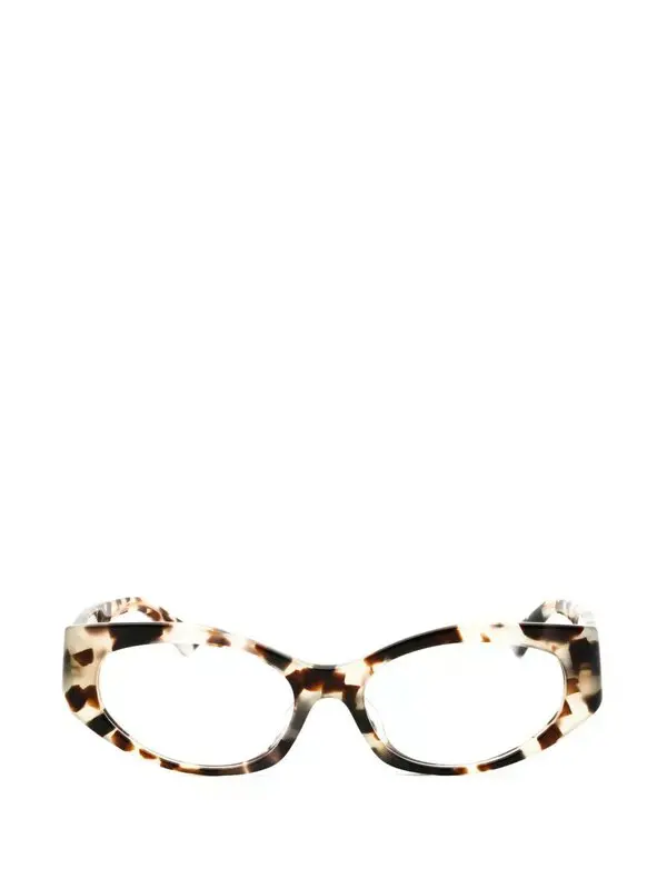 Versace Tortoiseshell-effect Cat-eye Glasses - Brown
