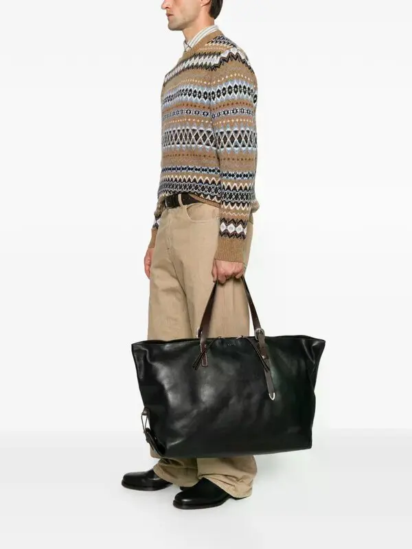 Paul Smith Buckled-straps Leather Holdall