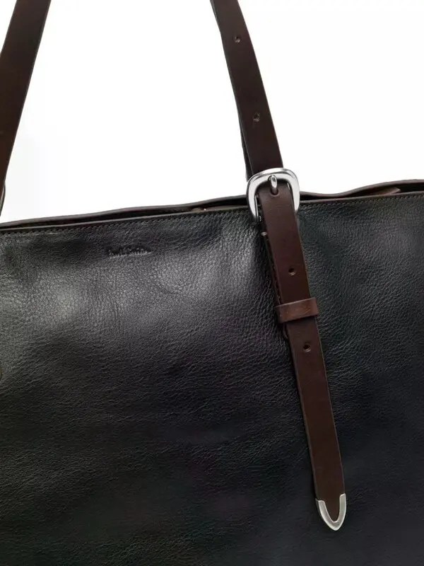 Paul Smith Buckled-straps Leather Holdall