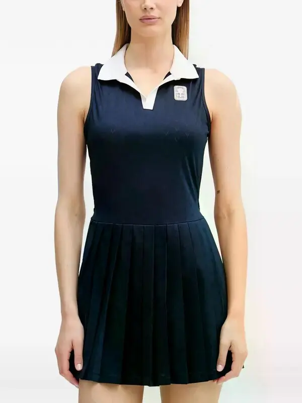 Lacoste Heritage Pleated Sleeveless Mini Dress