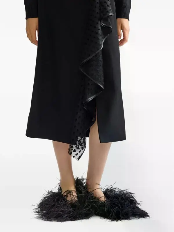 Erdem Ruffled Midi Skirt