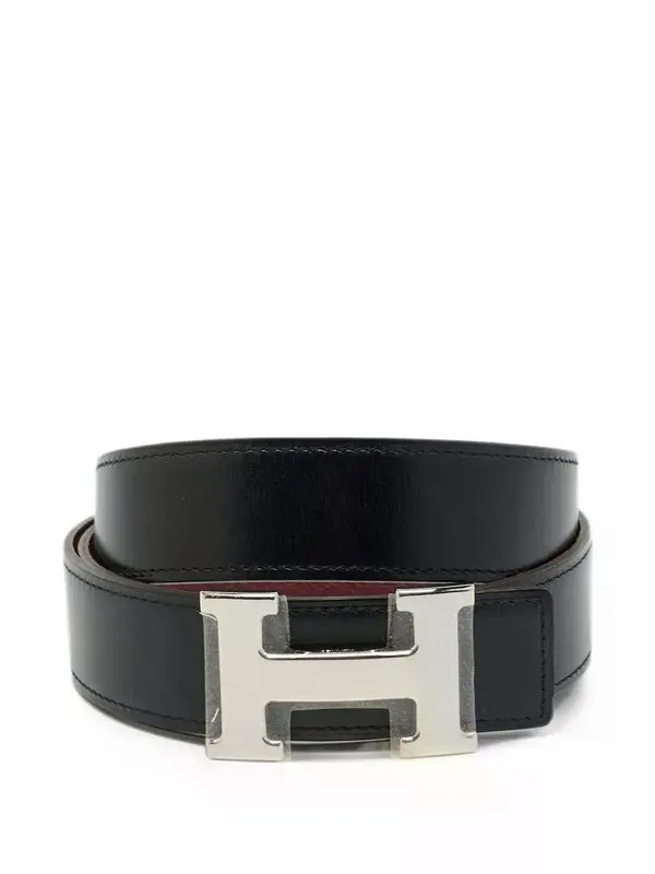 Hermès 2008 Reversible H-buckle Belt - Black