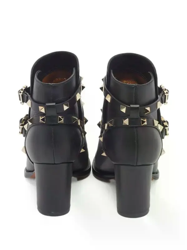 Valentino Garavani Rockstud Buckled Ankle Boots