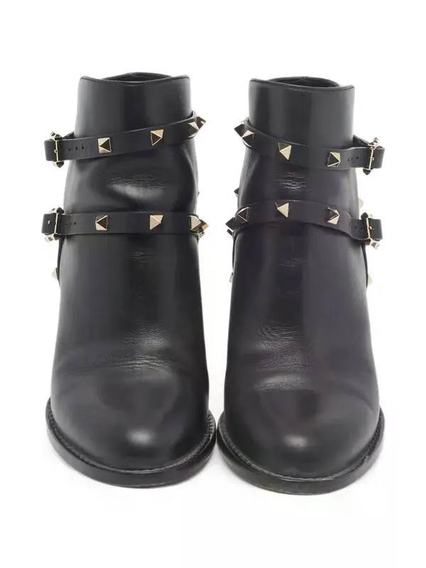 Valentino Garavani Rockstud Buckled Ankle Boots