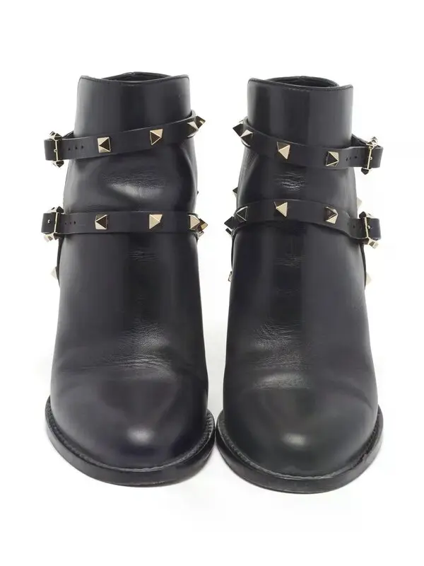 Valentino Garavani Rockstud Buckled Ankle Boots