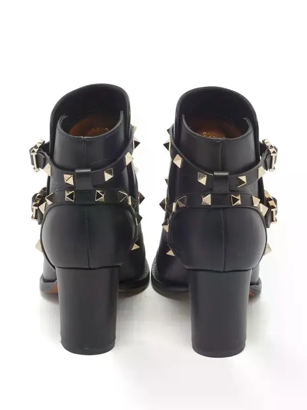 Valentino Garavani Rockstud Buckled Ankle Boots