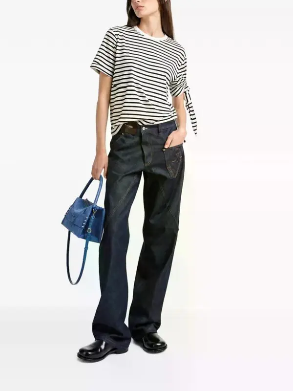 JW Anderson Striped Knot-detail T-shirt
