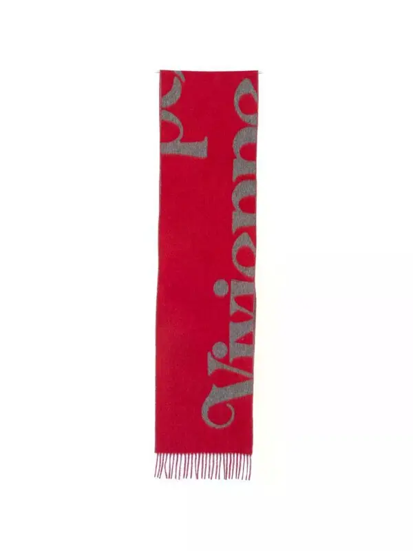 VIVIENNE WESTWOOD Logo-detail Scarf - Red