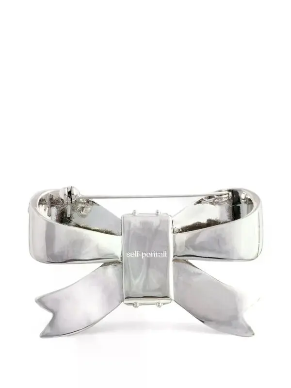 SELF-PORTRAIT Crystal Bow Brooch