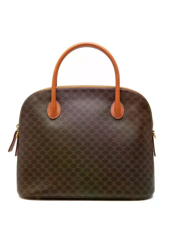 Celine 1997 Macadam Coated Canvas Dome Handbag