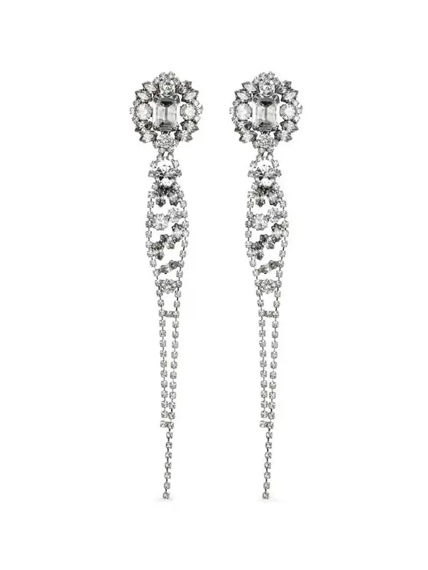 JENNIFER BEHR Sheila Crystal-embellished Drop Earrings - Black