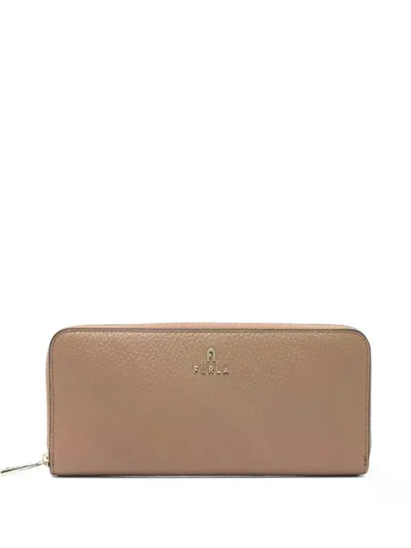 Furla Logo-plaque Pebbled-leather Wallet