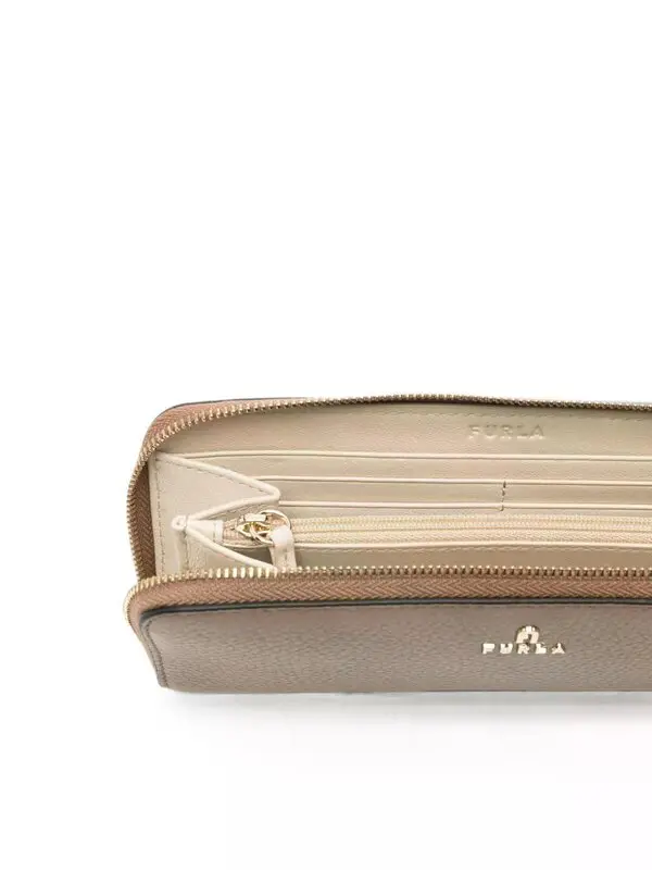 Furla Logo-plaque Pebbled-leather Wallet