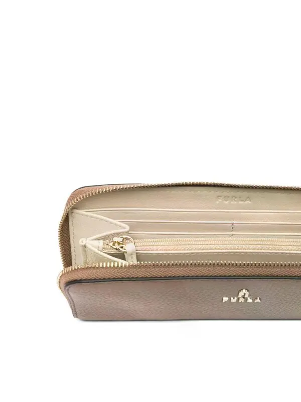 Furla Logo-plaque Pebbled-leather Wallet