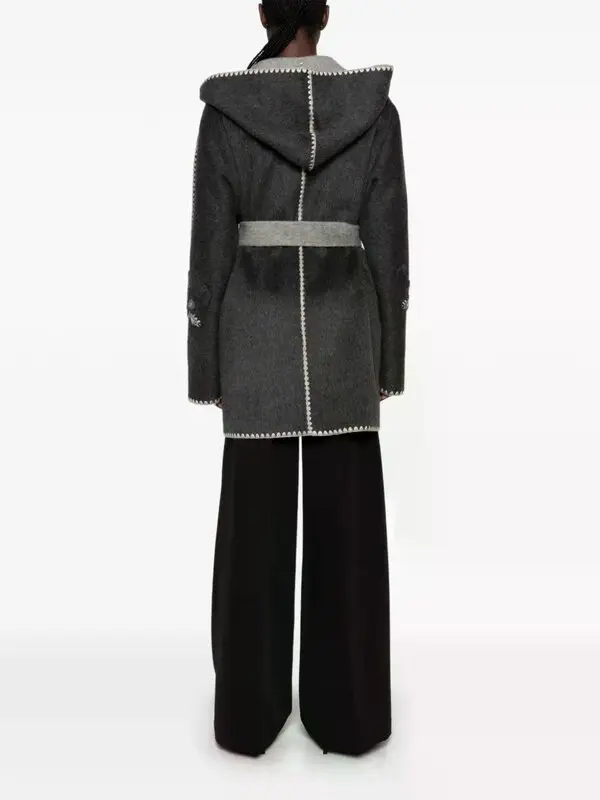 ERMANNO FIRENZE Belted Hooded Coat